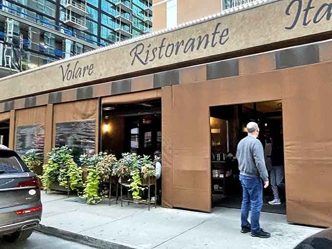 That unassuming terracotta exterior hides one of Chicago's best-kept Italian secrets, where squid ink pasta dreams come true.