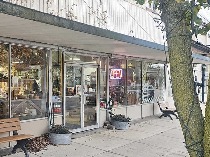 Unassuming from the outside, this storefront hides a wonderland of vintage treasures waiting to be discovered by curious explorers.