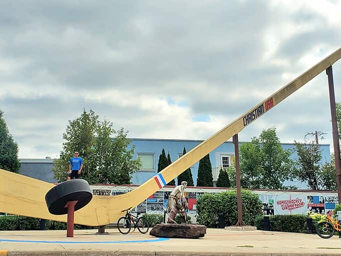 The World's Largest Hockey Stick dominates Eveleth's skyline like a wooden exclamation point, declaring Minnesota's undying love for hockey to all who pass by.