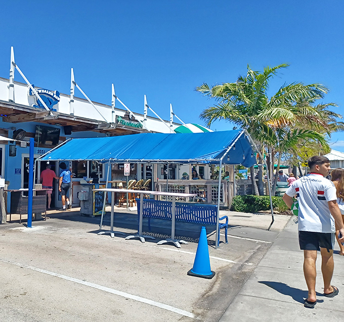 The unassuming blue exterior of Whale's Rib hides seafood treasures that would make Neptune himself swim ashore for dinner.