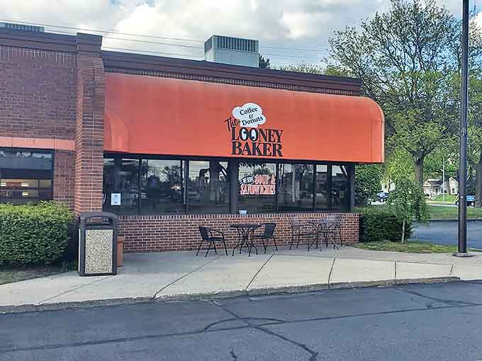 That glowing orange awning isn't just for show, it's a beacon of hope for anyone who takes their baked goods seriously.