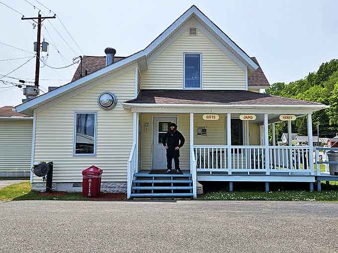 This cheerful yellow cottage with its inviting porch is where pasty magic happens, looking more like grandma's house than a restaurant.