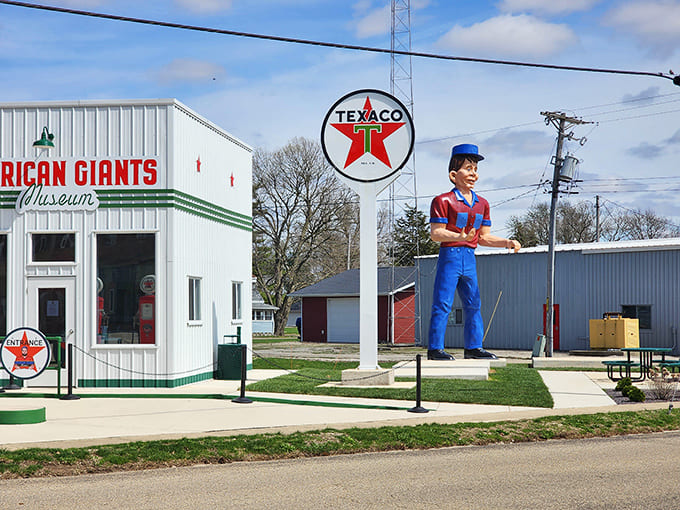 The outdoor display area proves these giants look just as impressive under open skies as they did along America's highways.