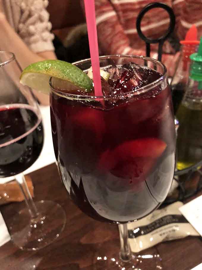 Sangria loaded with fresh fruit, turning wine into a socially acceptable way to eat your daily fruit servings.