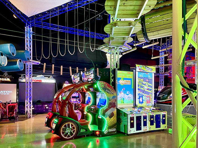 The go-kart track promises high-speed thrills where family rivalries are born and bragging rights are earned one lap at a time.