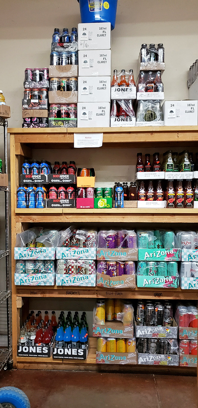 Liquid refreshment for every preference, from colorful sodas to craft beers, all kept perfectly chilled for those scorching Arizona afternoons.