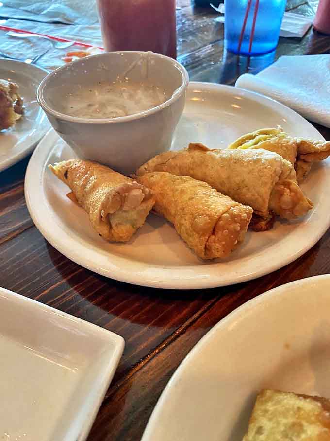 10. breakfast eggs rolls with gravy
