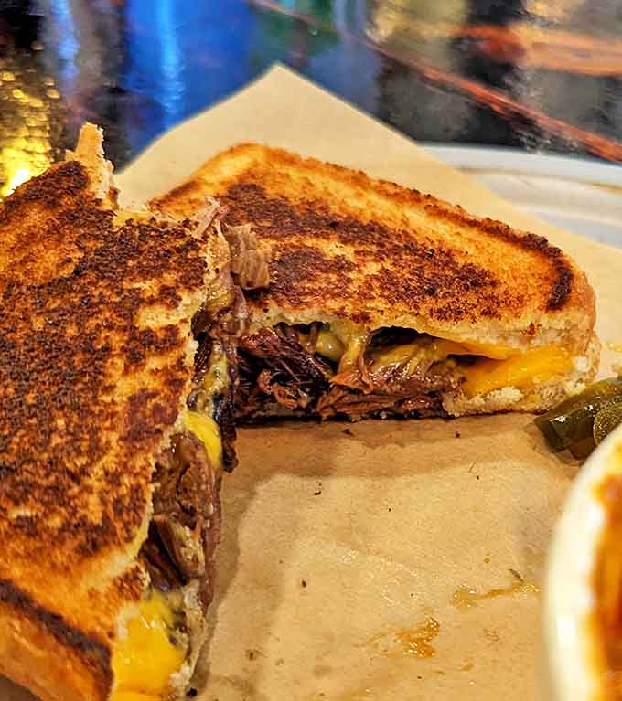 The sandwich that ruins all other sandwiches &ndash; smoky brisket and melty cheese creating the comfort food mashup of your dreams.