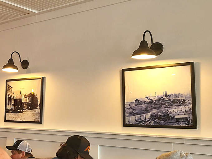 Historical photographs adorn Buck's walls &ndash; silent storytellers of Port Hope's rich past watching over today's diners.
