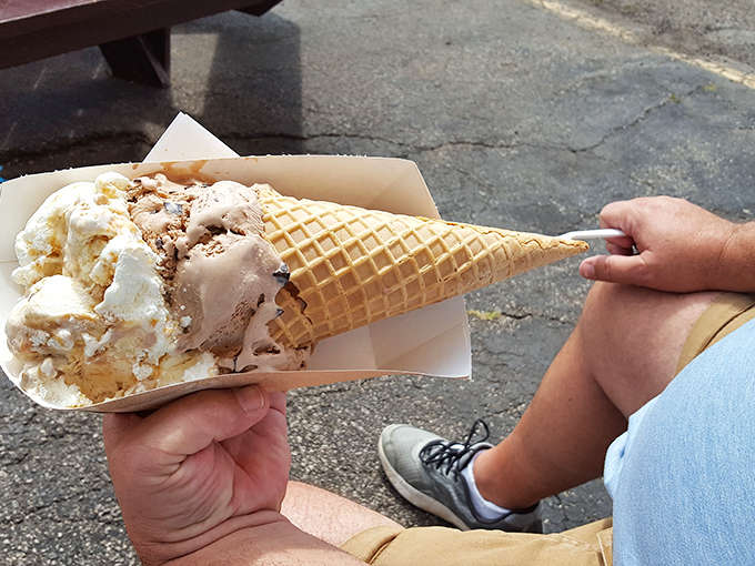 Not just ice cream &ndash; this cannoli-inspired creation marries crispy shell with creamy filling, proving Sherman's mastery extends beyond the scoop.