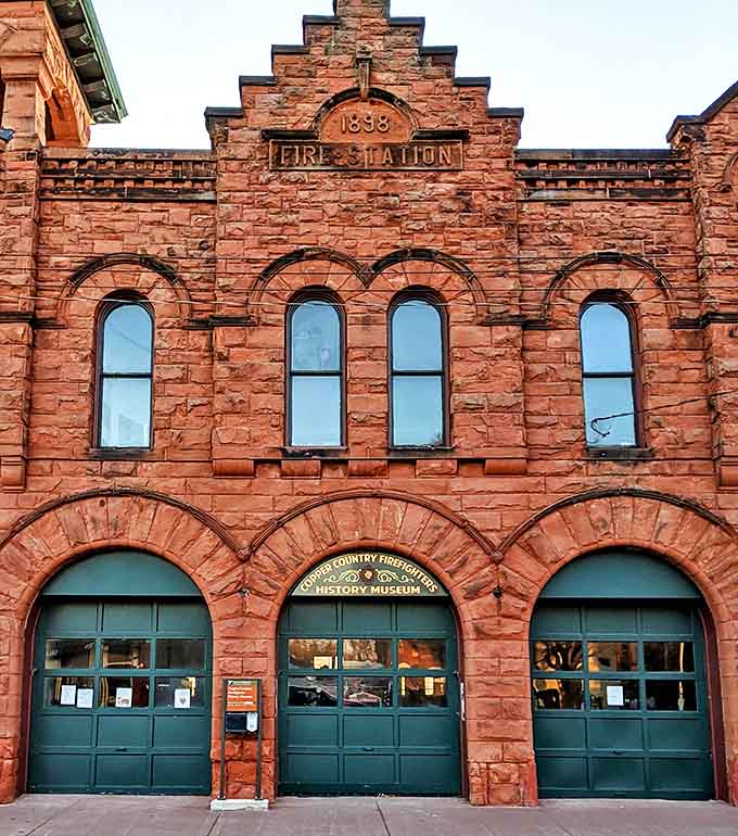 This 1898 fire station now houses vintage equipment that protected the wooden structures of boom-era Calumet from their greatest threat.
