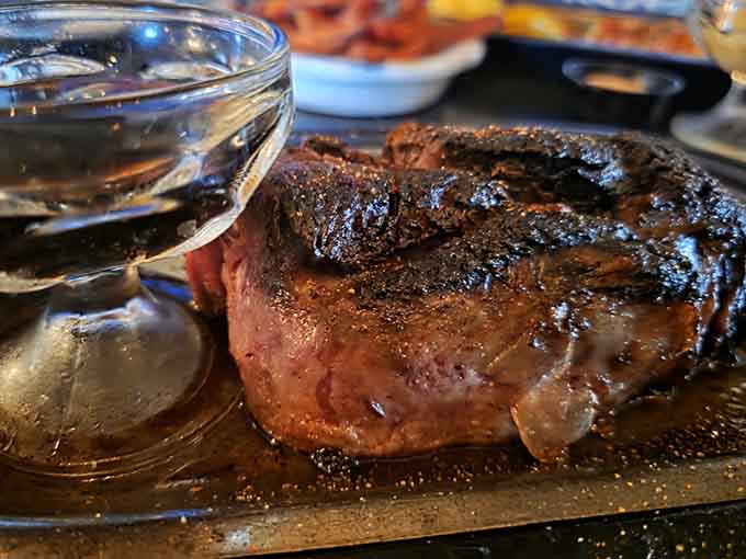 This filet mignon shows the kitchen's commitment to quality beef, cooked to perfection with a gorgeous seared exterior.