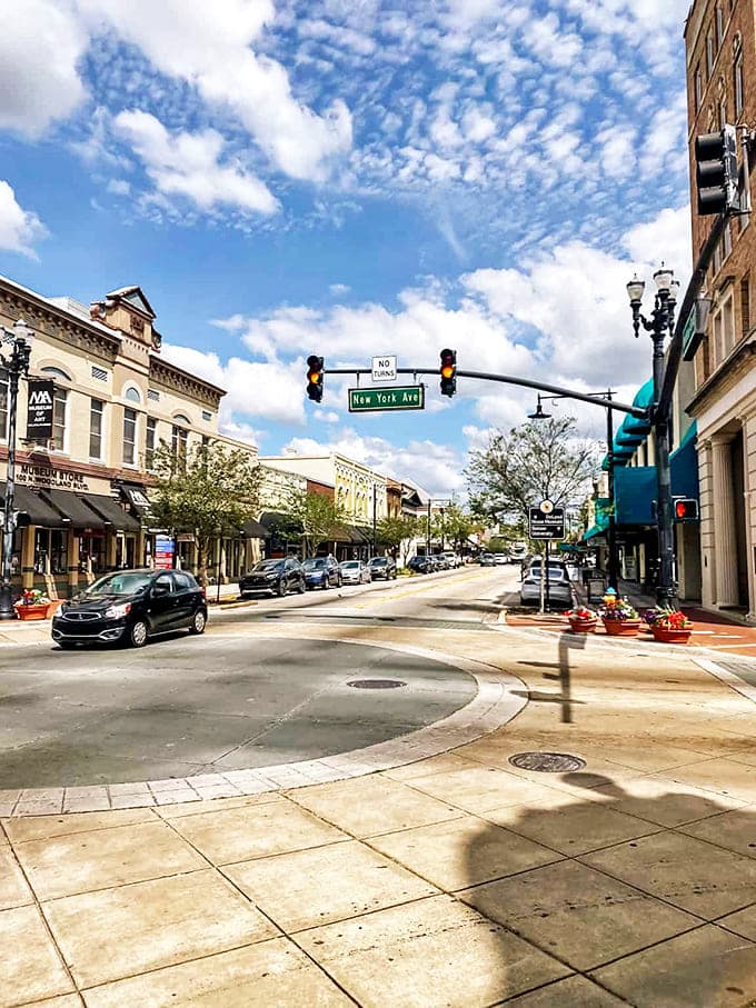 New York Avenue stretches toward the horizon under Florida's impossibly blue skies. Small town charm with big city aspirations!
