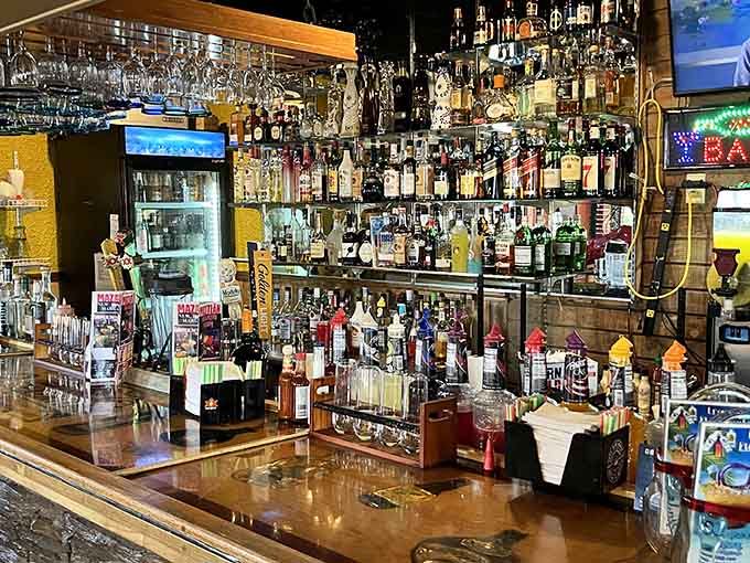 That bar is stocked with enough tequila options to make any margarita lover's heart skip a beat or two.