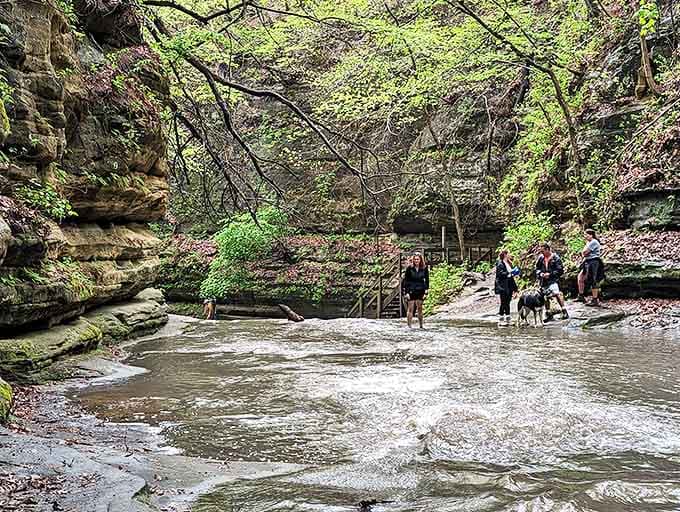 Matthiessen State Park's hidden waterways invite visitors to wade in and cool off &ndash; nature's own spa treatment.