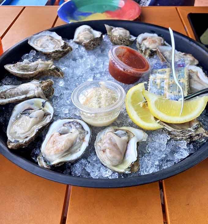 These aren't just any oysters &ndash; they're a briny celebration of the Gulf, served with classic accompaniments and the satisfaction of absolute freshness.
