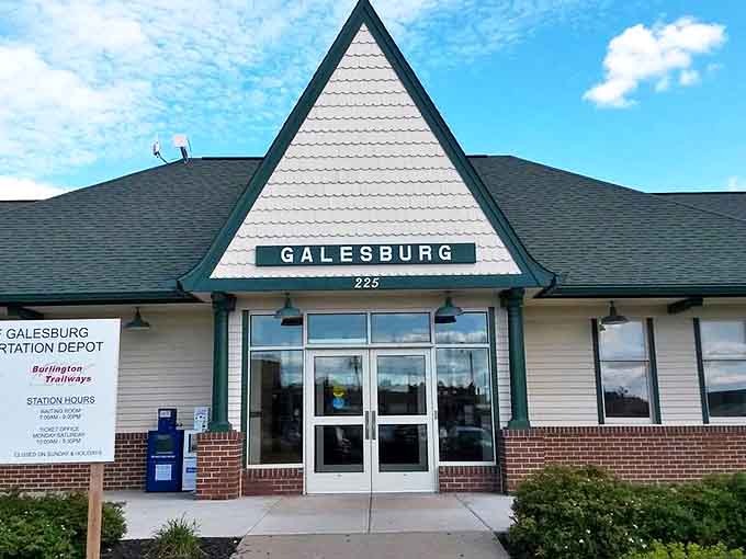 Galesburg's Amtrak station welcomes travelers with small-town charm and the promise of big adventures ahead on the rails.