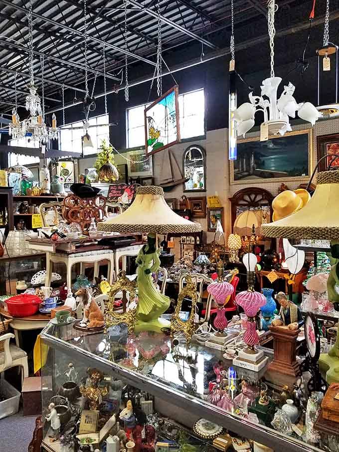 Figurines stand in silent formation, their porcelain faces having witnessed the changing tides of decor fashion for generations.