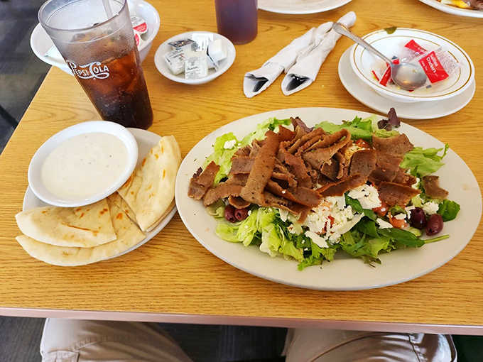 The clever diner's hack&mdash;all the flavors of a gyro without the carbs, proving salads don't have to be punishment.