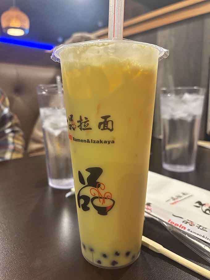 Bubble tea with those chewy tapioca pearls offers a sweet, refreshing counterpoint to all that rich, savory ramen.