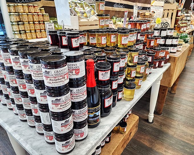 International cheeses line the display, a global tour from Italy to Spain to France, no passport required &ndash; just an adventurous palate.