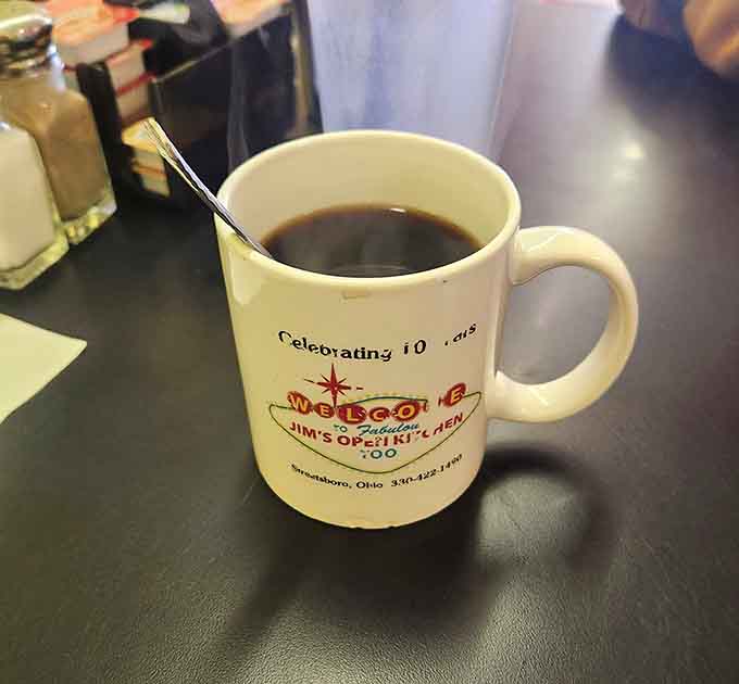 Strong, hot coffee that keeps flowing, because they understand that breakfast without good coffee is just a sad morning.