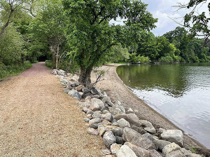 Where land meets water in perfect harmony&mdash;this shoreline path offers therapeutic views with every step.