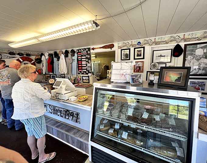 Customers line up at the counter where pasties have been served since 1947 &ndash; some things are too perfect to change.