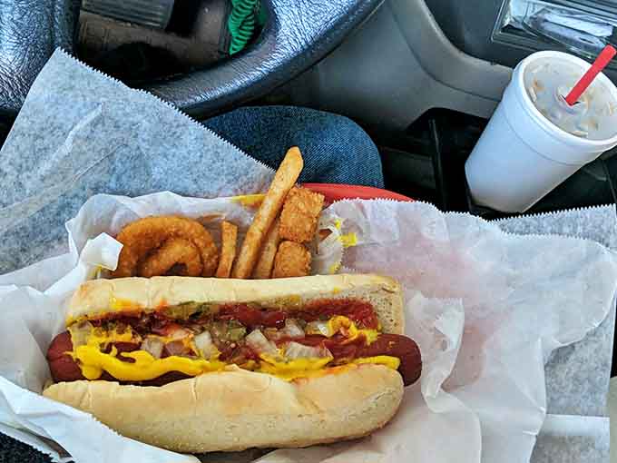 Not just a hot dog but a masterpiece &ndash; loaded with toppings and nestled in a soft bun, ready for its close-up.