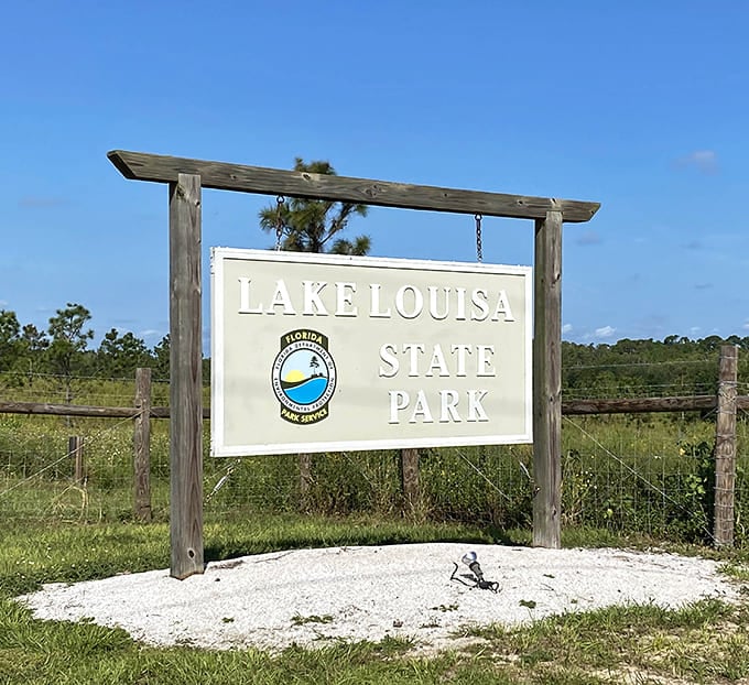 The gateway to adventure &ndash; where your blood pressure drops the moment you drive past this sign. Stress prohibited beyond this point!