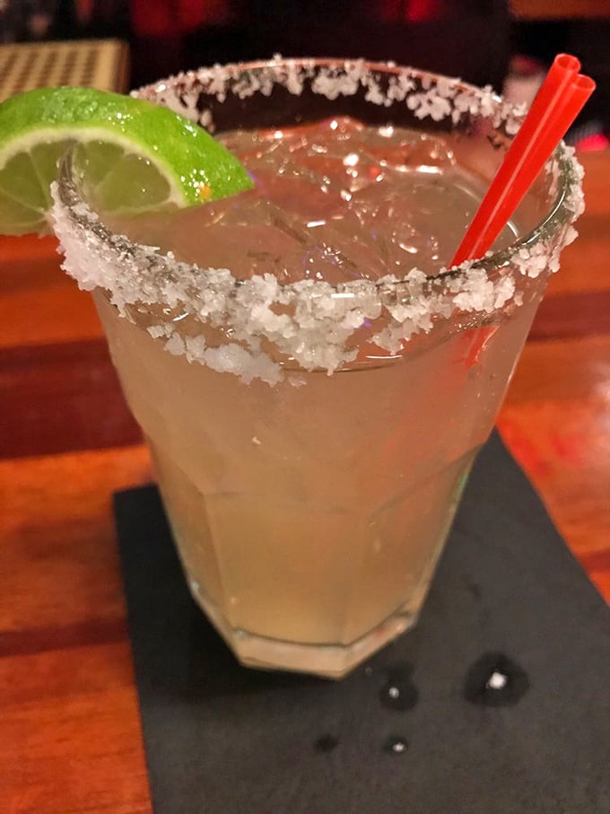 A margarita that perfectly balances sweet, sour, and "I should probably order another one." The salt rim is calling your name.