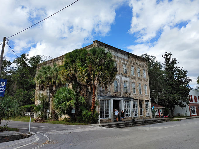 Weathered buildings with stories to tell line Micanopy's streets, their faded grandeur more authentic than any artificially "aged" modern construction.