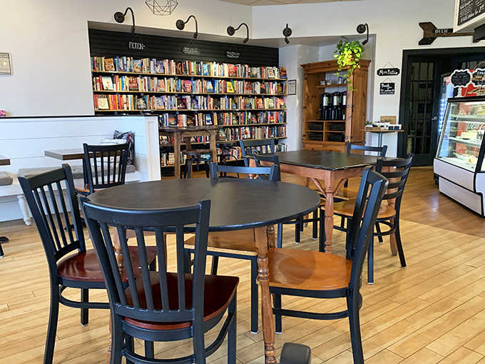 Books line the walls like old friends waiting to be rediscovered, while tables invite conversations that might last minutes or hours.