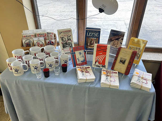 The gift shop offers everything from cookbooks to clothing, turning casual visitors into Norwegian culture ambassadors.