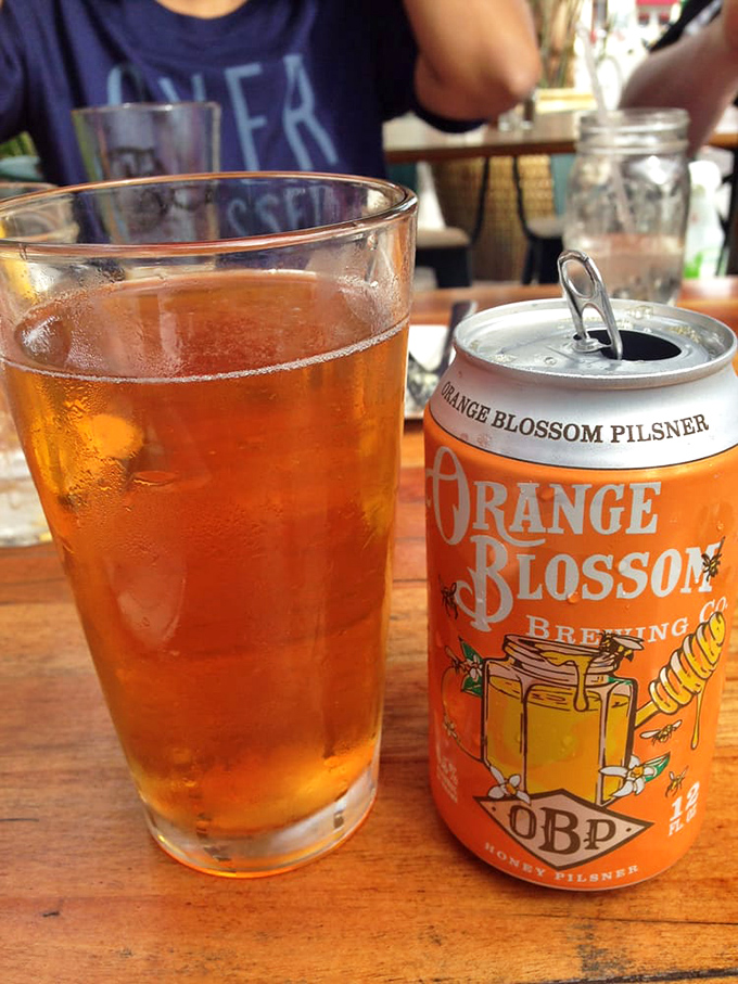 Nothing complements Florida cuisine quite like a cold Orange Blossom Pilsner, its honey notes creating the perfect counterpoint to the restaurant's bold flavors.