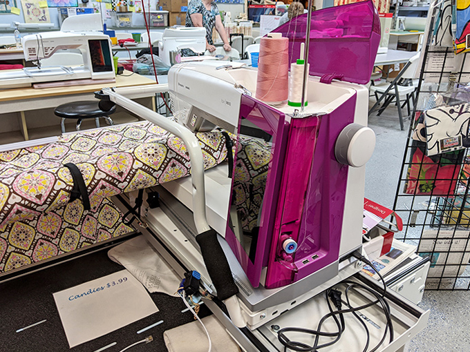 Professional-grade equipment transforms fabric dreams into reality, with enough horsepower to tackle the toughest materials.