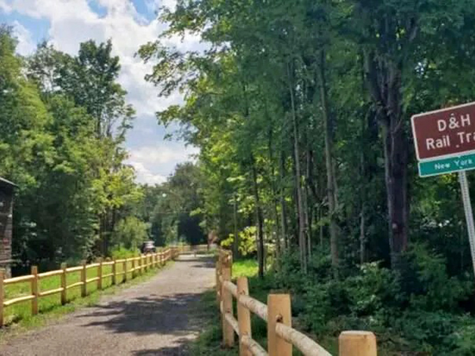 The D&H Rail Trail offers a journey through history and nature, where former railway routes have become pathways for exploration.