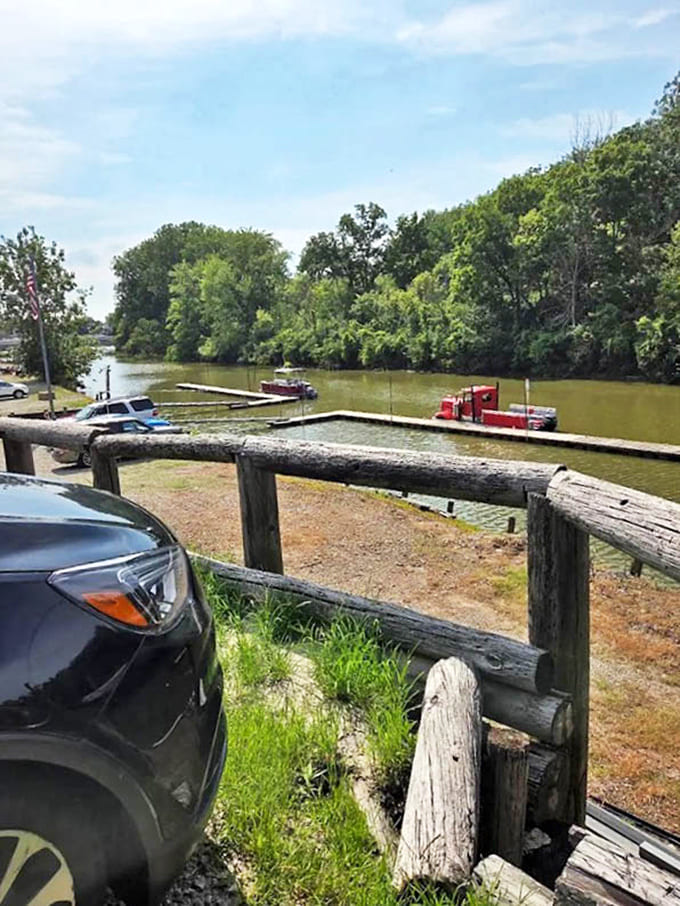 The scenic backdrop to your meal &ndash; the Sandusky River adds a tranquil dimension to the Tackle Box 2 experience.