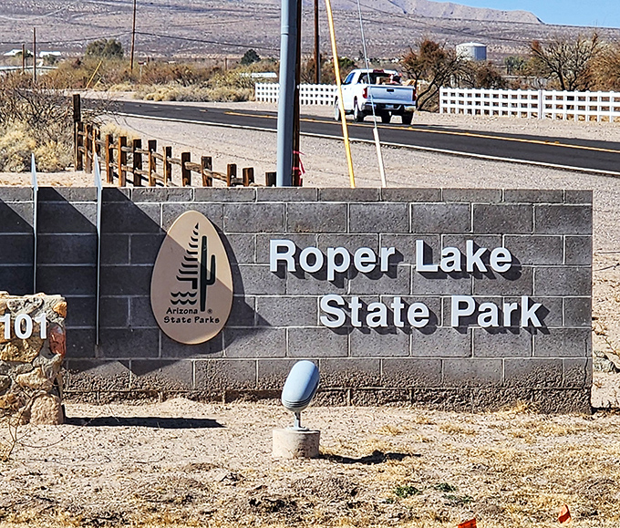 The entrance sign welcomes visitors to Arizona's best-kept secret, like finding money in your coat pocket you didn't know was there.