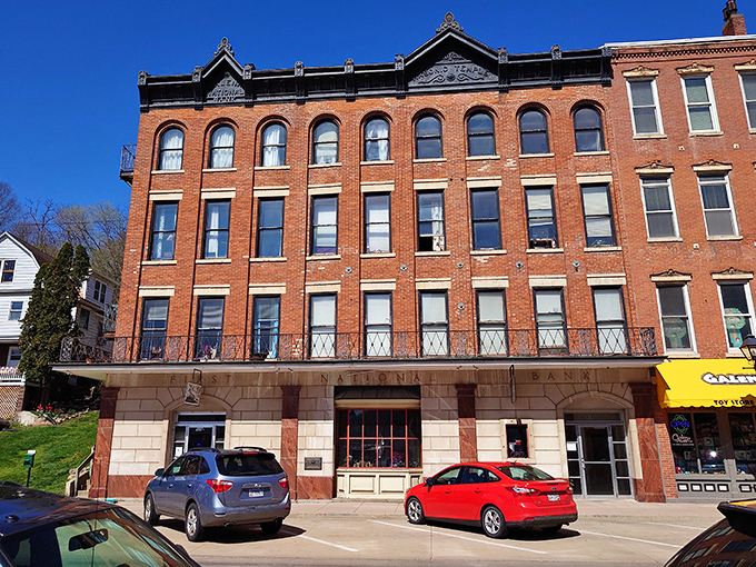 This former bank building now houses treasures of a different kind. When architecture this handsome exists, even ATMs seem like an afterthought.