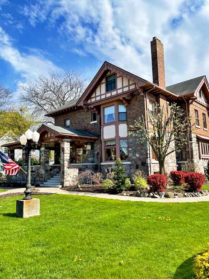 The Stone House Inn's Tudor Revival architecture makes you want to knock on the door and ask for a tour, even if you're just driving past.