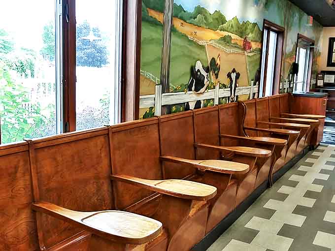 Another view of the charming seating area where generations have gathered to share not just ice cream but moments that become cherished memories.