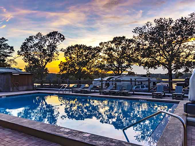 When you want lake views without the lake creatures, this crystal-clear oasis delivers sunset swims without the seaweed.