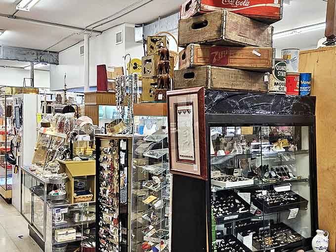 Behind glass doors lie miniature treasures waiting for their next caretaker&mdash;each tiny collectible representing someone's passion preserved through time.