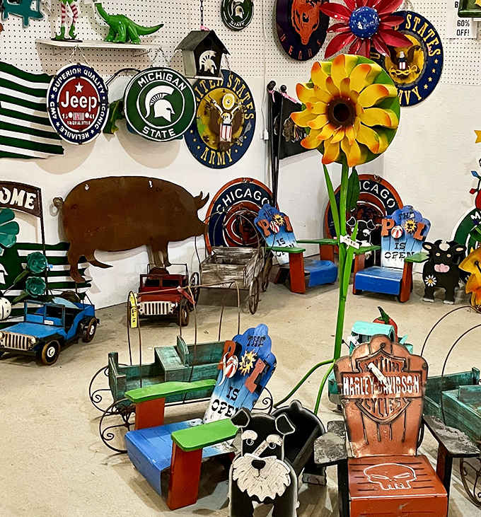 College sports fans can showcase their team spirit with metal art celebrating Michigan State, Chicago teams, and other Midwest favorites.