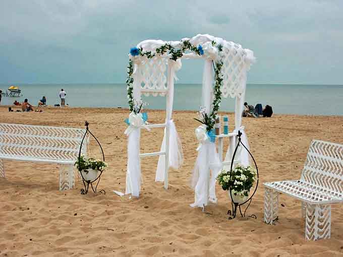Beach weddings at Sleeper State Park prove that diamonds aren't the only things that sparkle – Lake Huron provides the perfect backdrop.