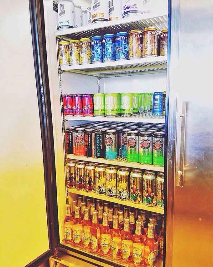 A well-stocked beverage cooler means you'll find the perfect drink to wash down all that smoky, savory, cheesy goodness you're about to consume.