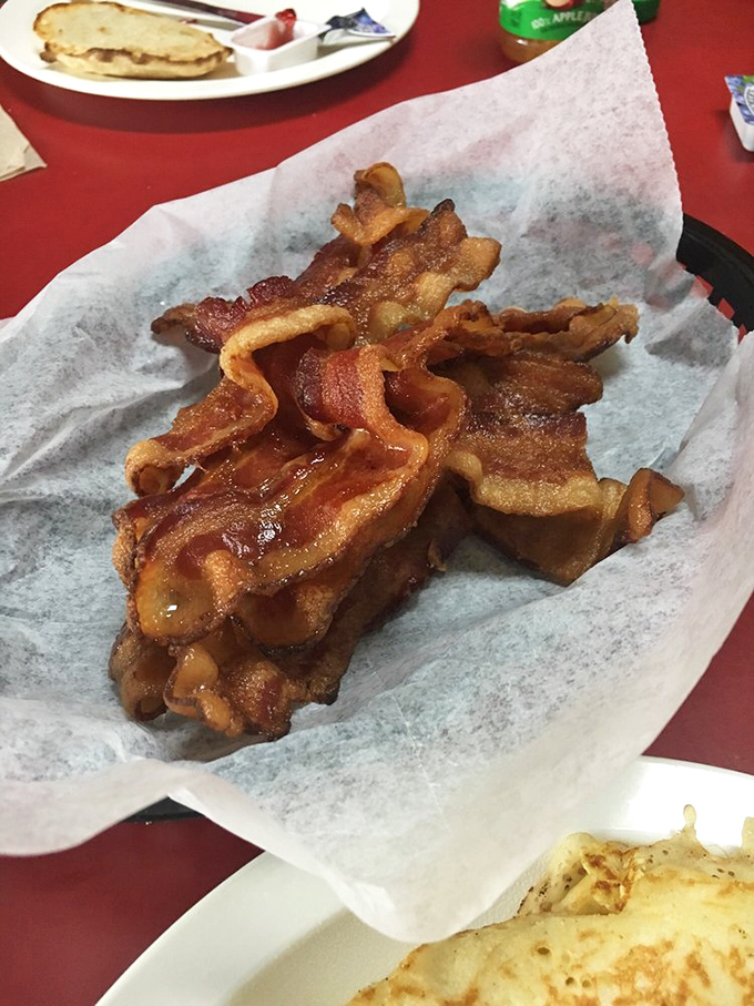 Bacon that's achieved the impossible balance &ndash; crispy edges, chewy centers, and enough flavor to remind you why this breakfast staple will never go out of style.