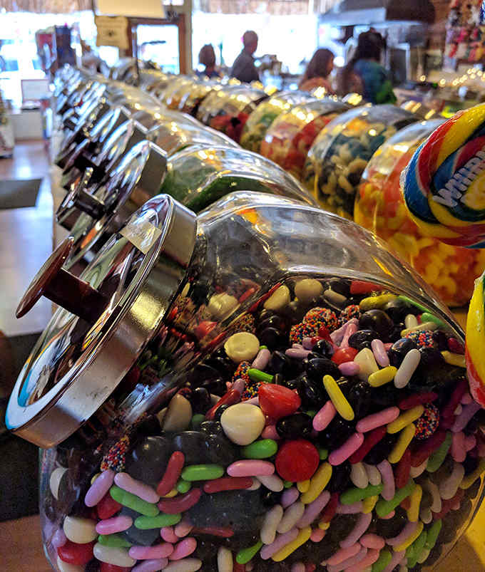 These jars of colorful candy are basically happiness in glass containers, waiting to make your inner child very pleased.