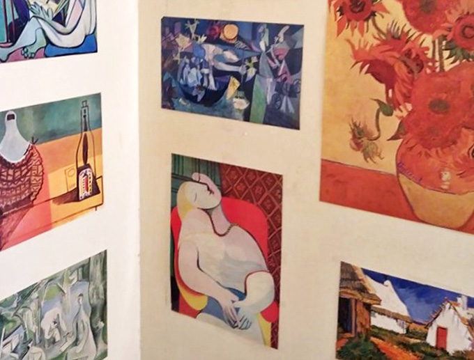 Art lovers rejoice! These reproduction prints transform blank walls into a gallery celebrating masters from Picasso to Van Gogh.